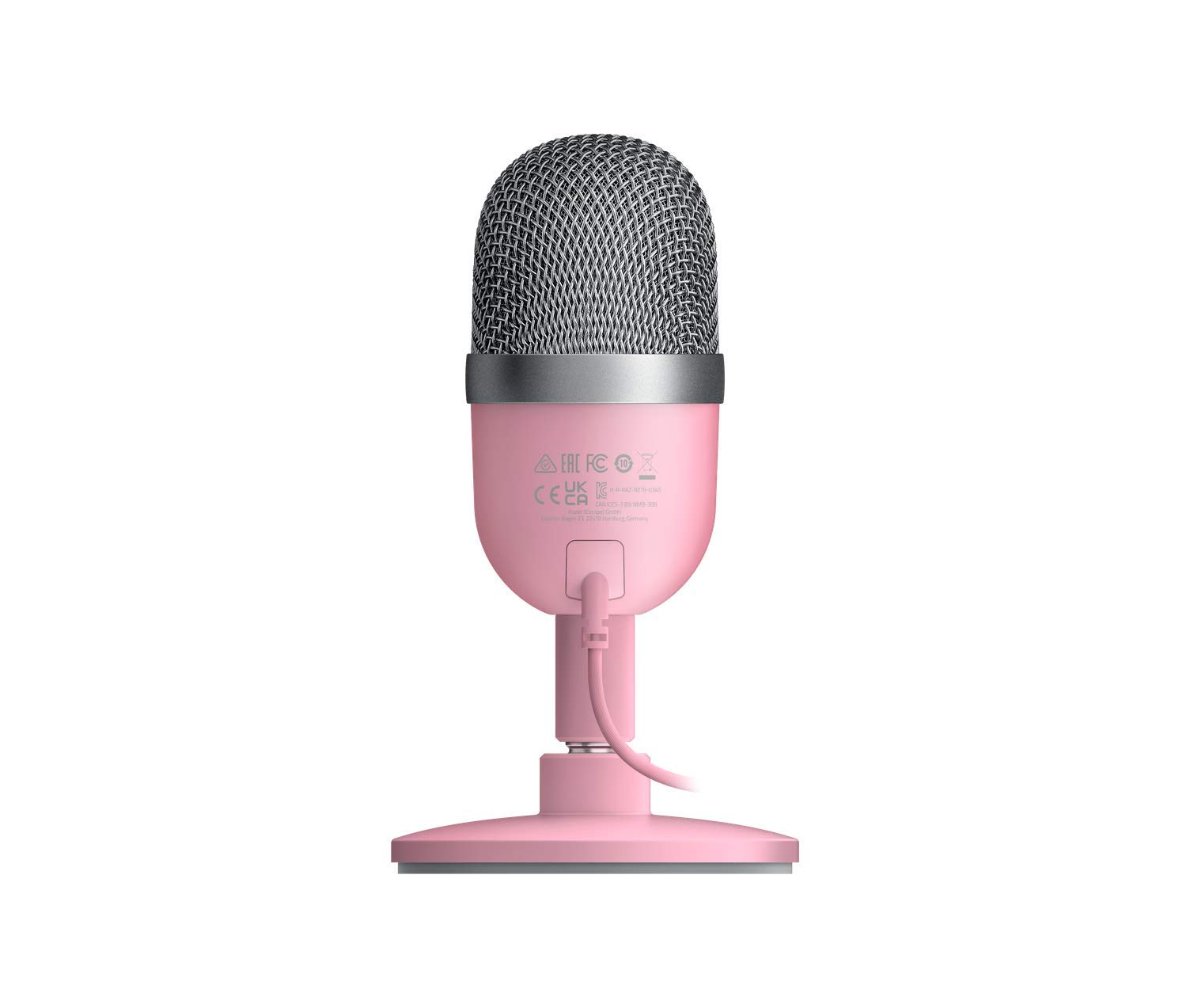 Razer Seiren Mini - USB Condenser Microphone for Streaming (Compact with Supercardioid Polar Pattern, Tiltable Stand, Integrated Shock Absorber) Quartz Pink