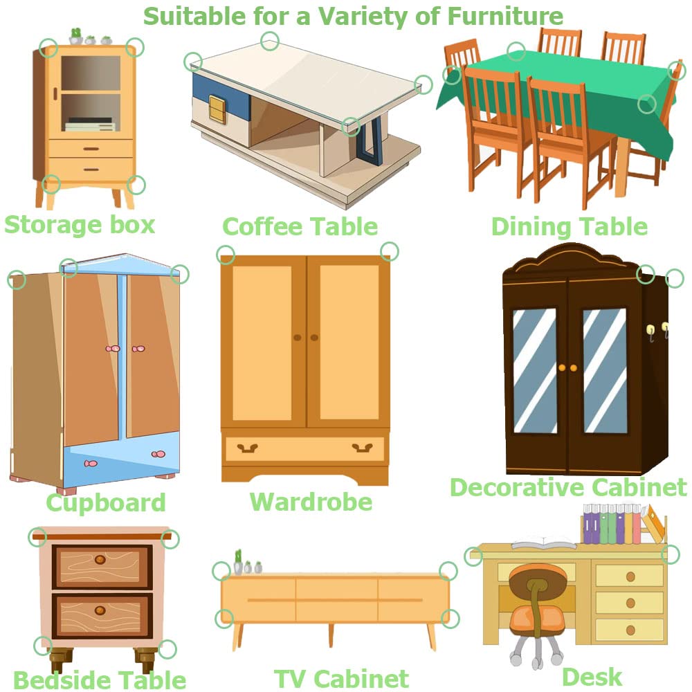 Corner Protector for Baby Furniture Corner Guard Corner Protector ,Cover Sharp Furniture,Table Edges and CabinetsTransparent,24 Packs