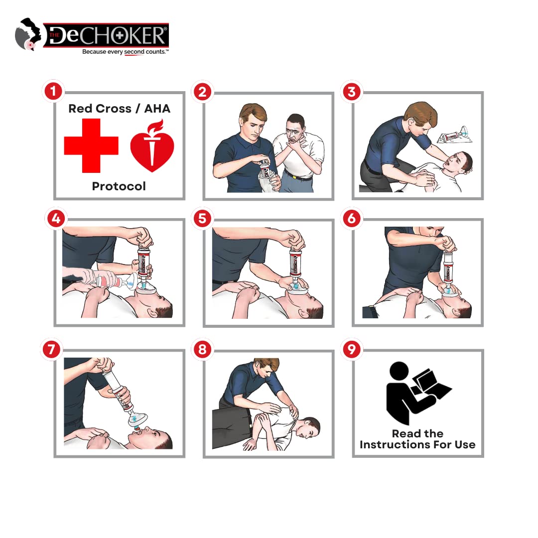 DeCHOKER Choking Rescue Anti-Choking Device for Qty 3 Children (Ages 3-12 Years), Pack of 3, First Aid Choking Rescue