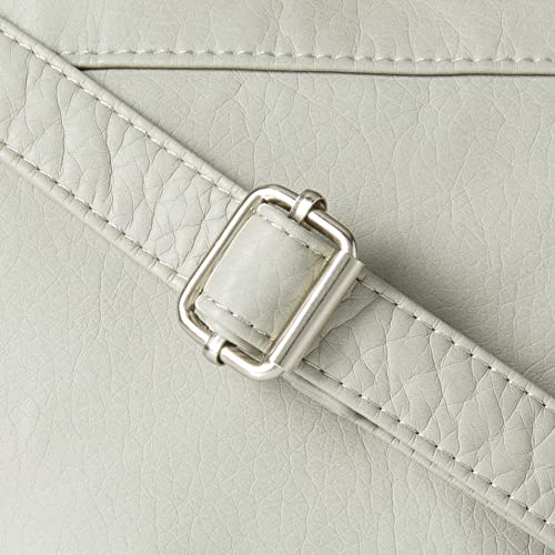 Bueno of California Grainy Faux Leather Crossbody, Dove Grey