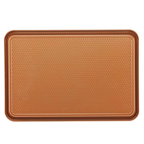 Ayesha Curry Nonstick Bakeware, Nonstick Cookie Sheet / Baking Sheet - 11 Inch x 17 Inch, Copper Brown