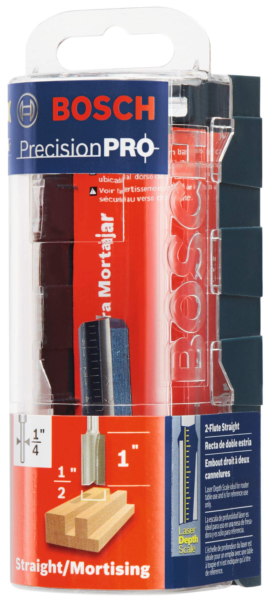 BOSCH 85227MC 1/2 In. x 1 In. Carbide-Tipped Double-Flute Straight Router Bit