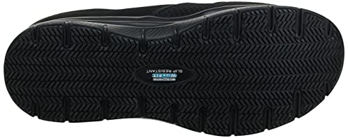 Skechers Men's Black Flex Advantage Slip Resistant Mcallen Slip On - 9.5 D(M) US