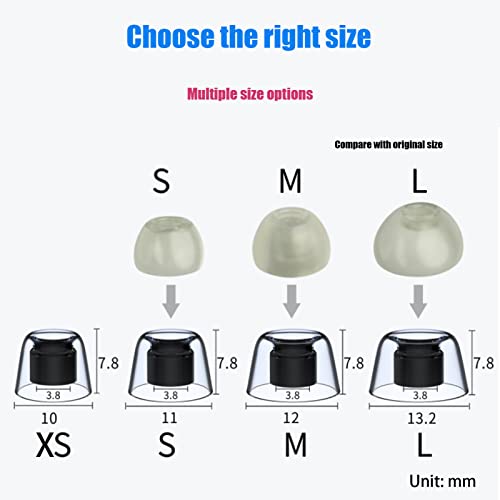 Ear Tips for Samsung Galaxy Buds 2 True Wireless Earbuds Noise Cancelling Ear Buds Anti-Slip Replacement 1 Pair, Fit in The Charging Case (Large)