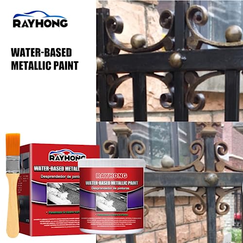 HAOTING Rust Remover for Metal, Water-Based Metallic Paint Rust Converter, Multi Purpose Anti-Rust Protection Car Coating Primer, Antirouille Pour Automobile, with Brush (2 Pcs)