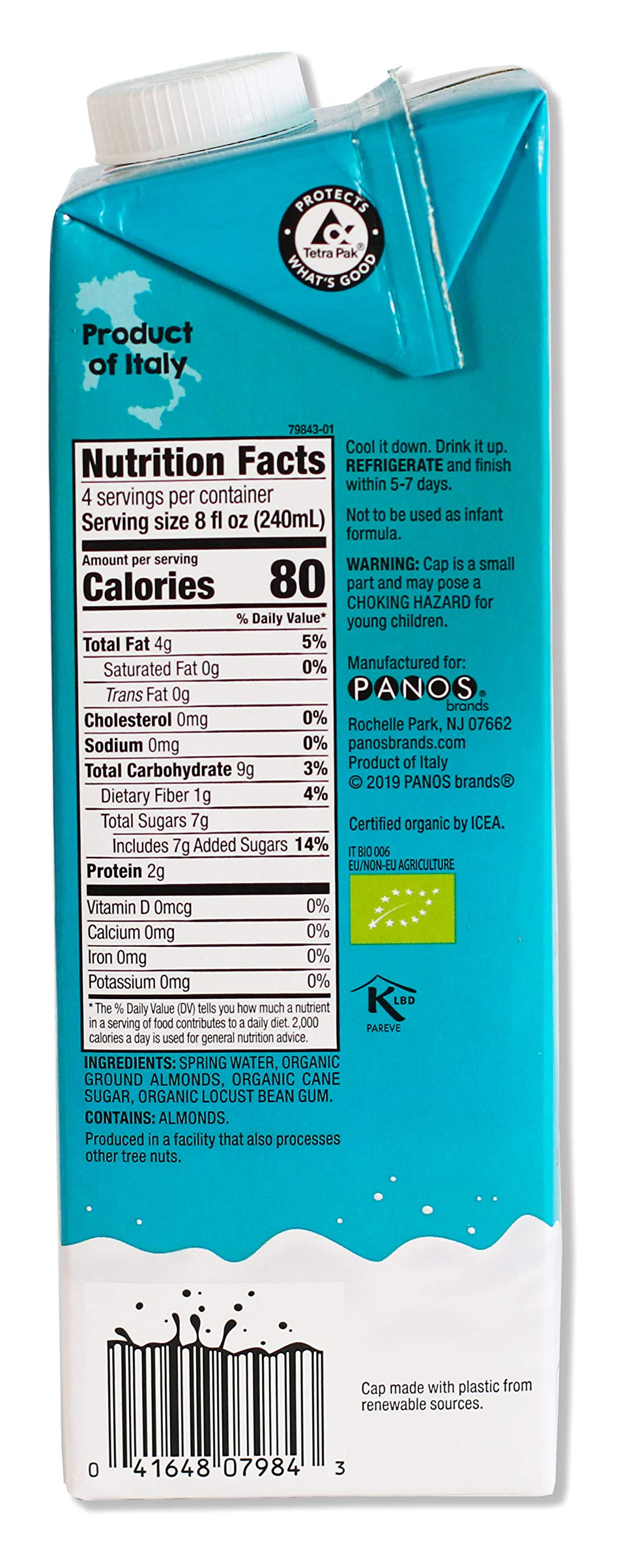 Better Than Milk Organic Almond Milk Original - Dairy-Free Vegan Friendly, Non GMO Certified (Pack of 6),33.8 Fl.Oz(Pack of 6)
