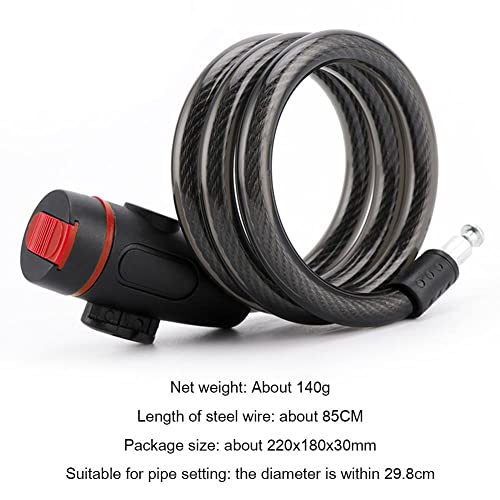 Bicycle Lock with 2 Keys Mountain Road Bike Fixed Anti-Theft Steel Cable Lock Outdoor Cycling Electric Motorcycle Accessoriy