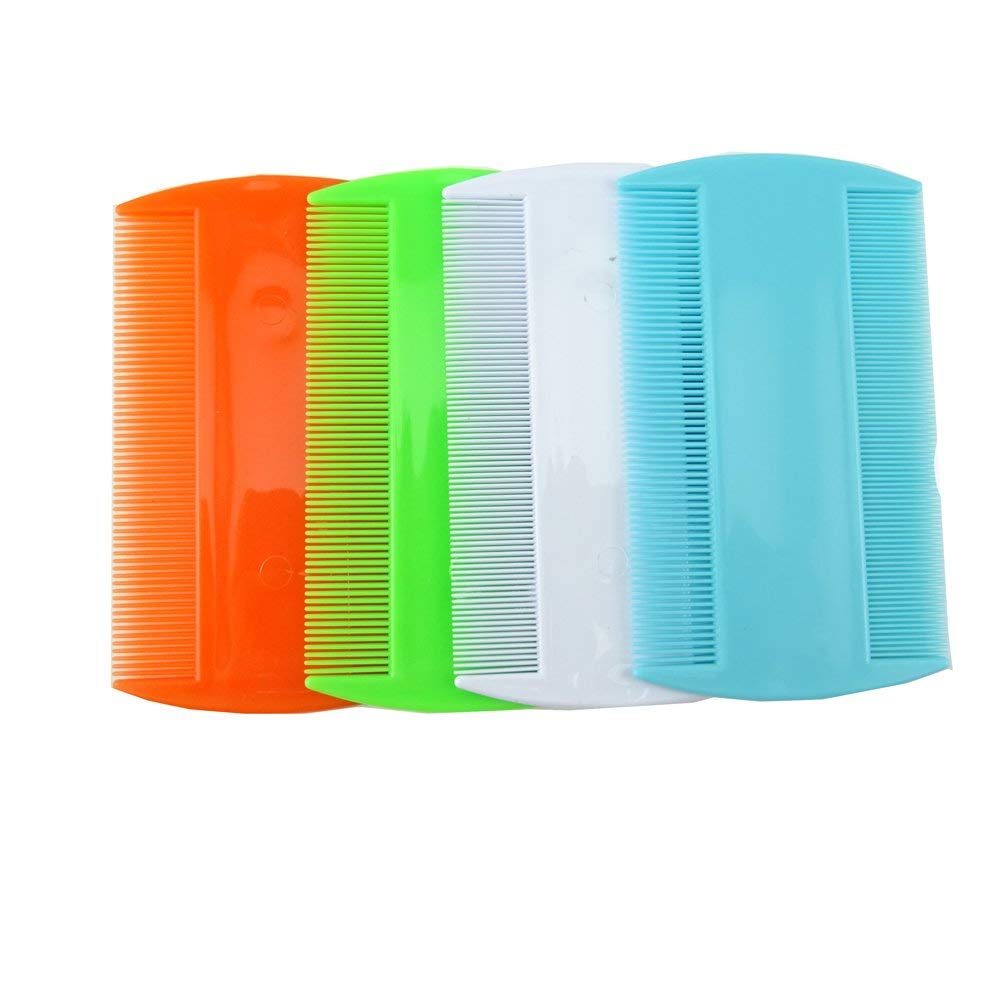 Honbay 4 Packs Combs Double sided Pet Combs, Cat Dog Pet Grooming Fine Tooth Hair Combs
