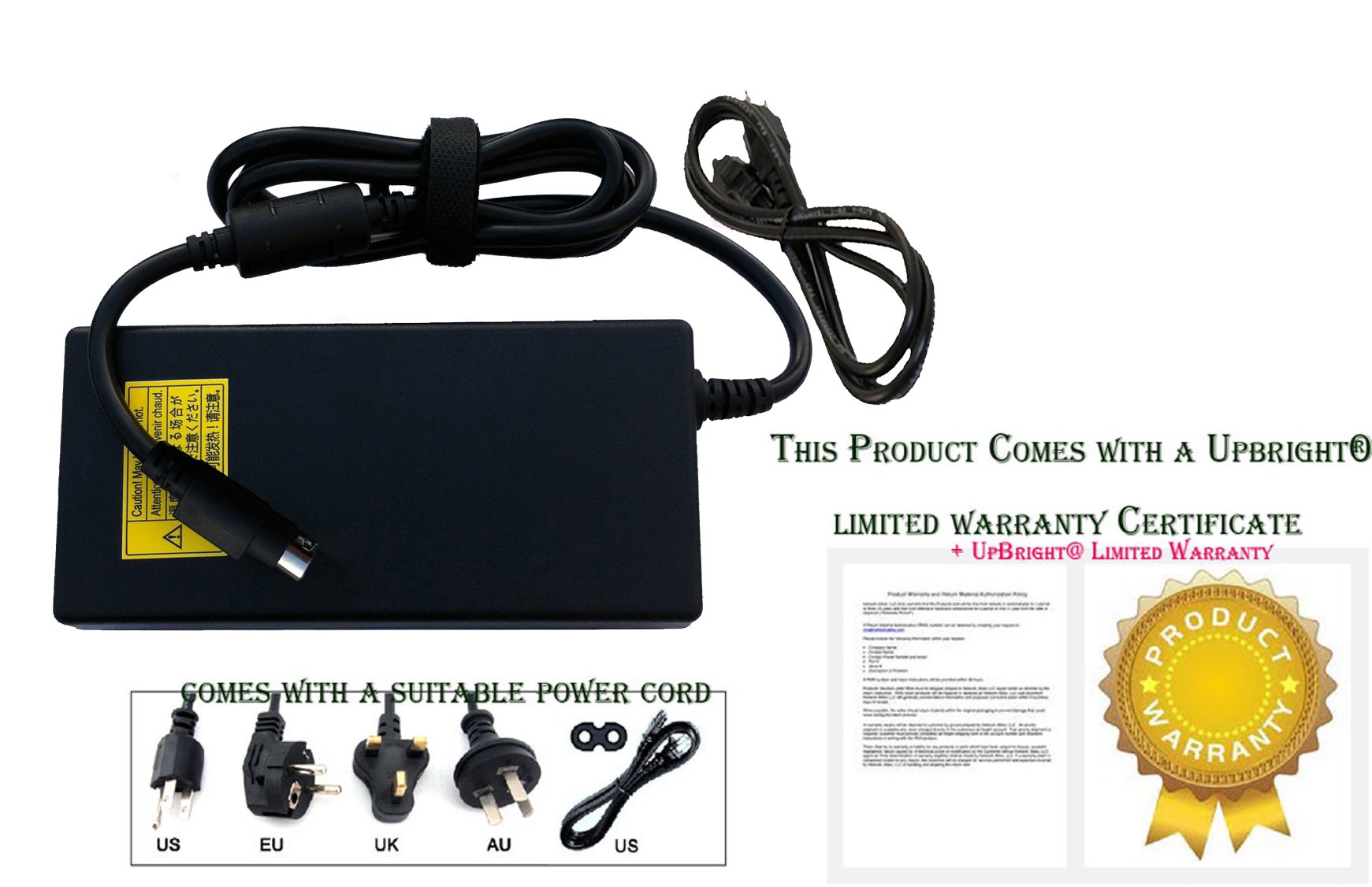 UpBright 4-Pin 48V AC/DC Adapter Compatible with Linksys Cisco Systems SG300-10P SG300-10PP SG300PP Small Business SRW2008P-K9-NA Gigabit PoE Managed Switch 48VDC 48-54V Power Supply Battery Charger