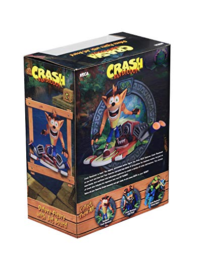 NECA Crash Bandicoot - 7” Scale Action Figure - Deluxe Crash with Jet Board