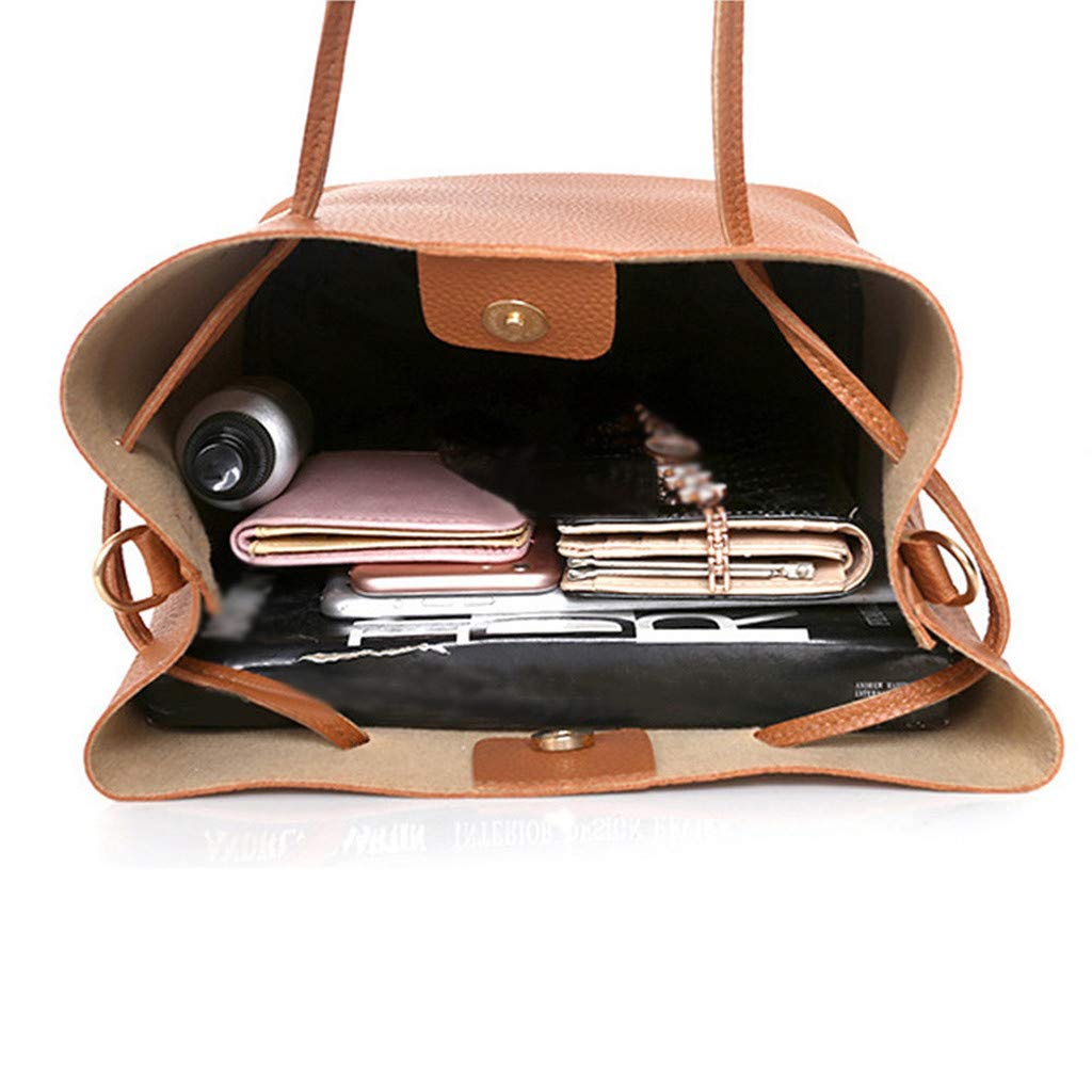 Women Fashion Handbags Wallet Tote Bag Shoulder Bag Top Handle Satchel Purse Set 4pcs