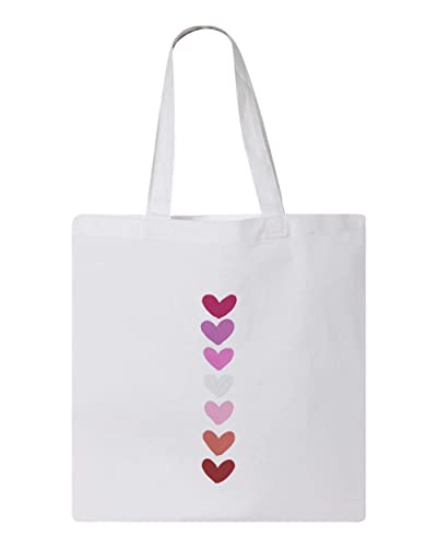 HEART LINE DESIGN, Reusable Tote Bag, Lightweight Grocery Shopping Cloth Bag, 13” x 14” with 20” Handles