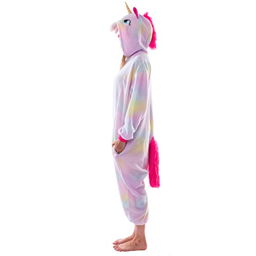 Spooktacular Creations Unicorn Onesie Costume Pajamas Adult (Large)