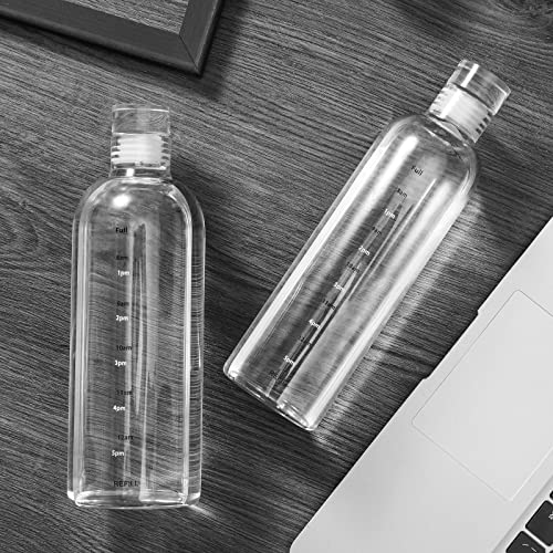 Clear Glass Water Bottles With Time Marker Non-slip Sleeve And Lids, Reusable Glass Drinking Bottles, Drink Water Bottle 26 Oz,Suitable For Drinks, Juices, Sodas, Coke, As Gifts Etc.(750ml)