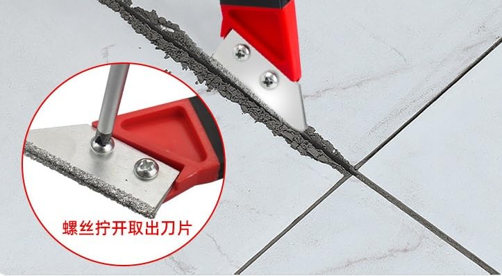 Cleaning Tile Grout Removal Tool, Saw Angle Grout Scraper, Utility Knife Set, 2 Knives And 5 Blades Replacement Blades For Tile Cleaning