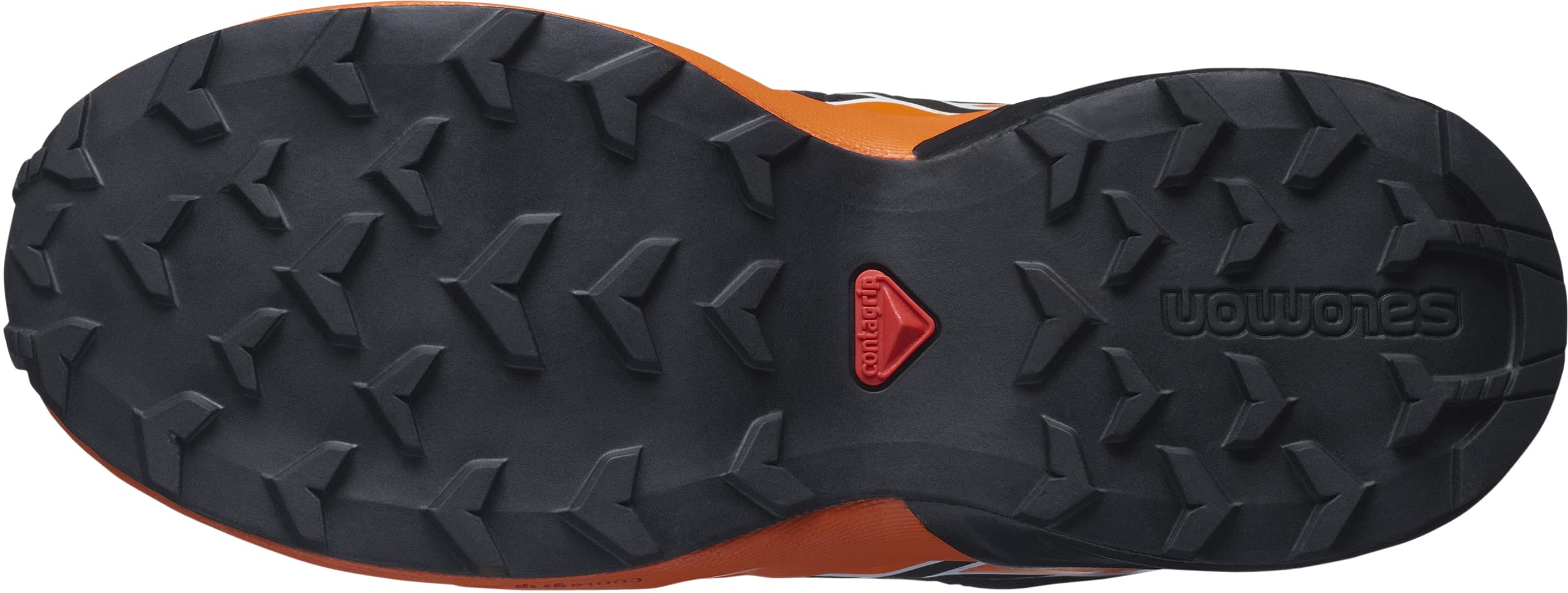 Salomon Speedcross Trail Running Shoes, Wrought Iron/Black/Vibrant Orange, 6 Big Kid