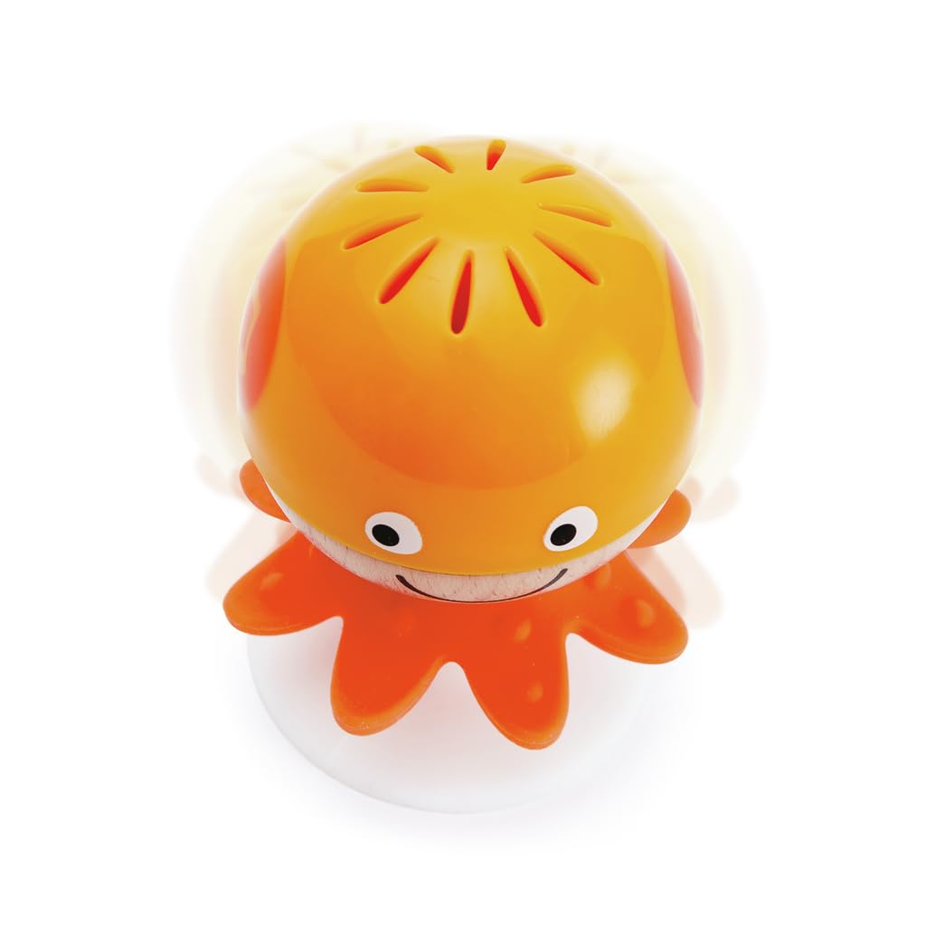 Hape Put-Stay Rattle Set | Three Sea Animal Suction Rattle Toys, Baby Educational Toy Set