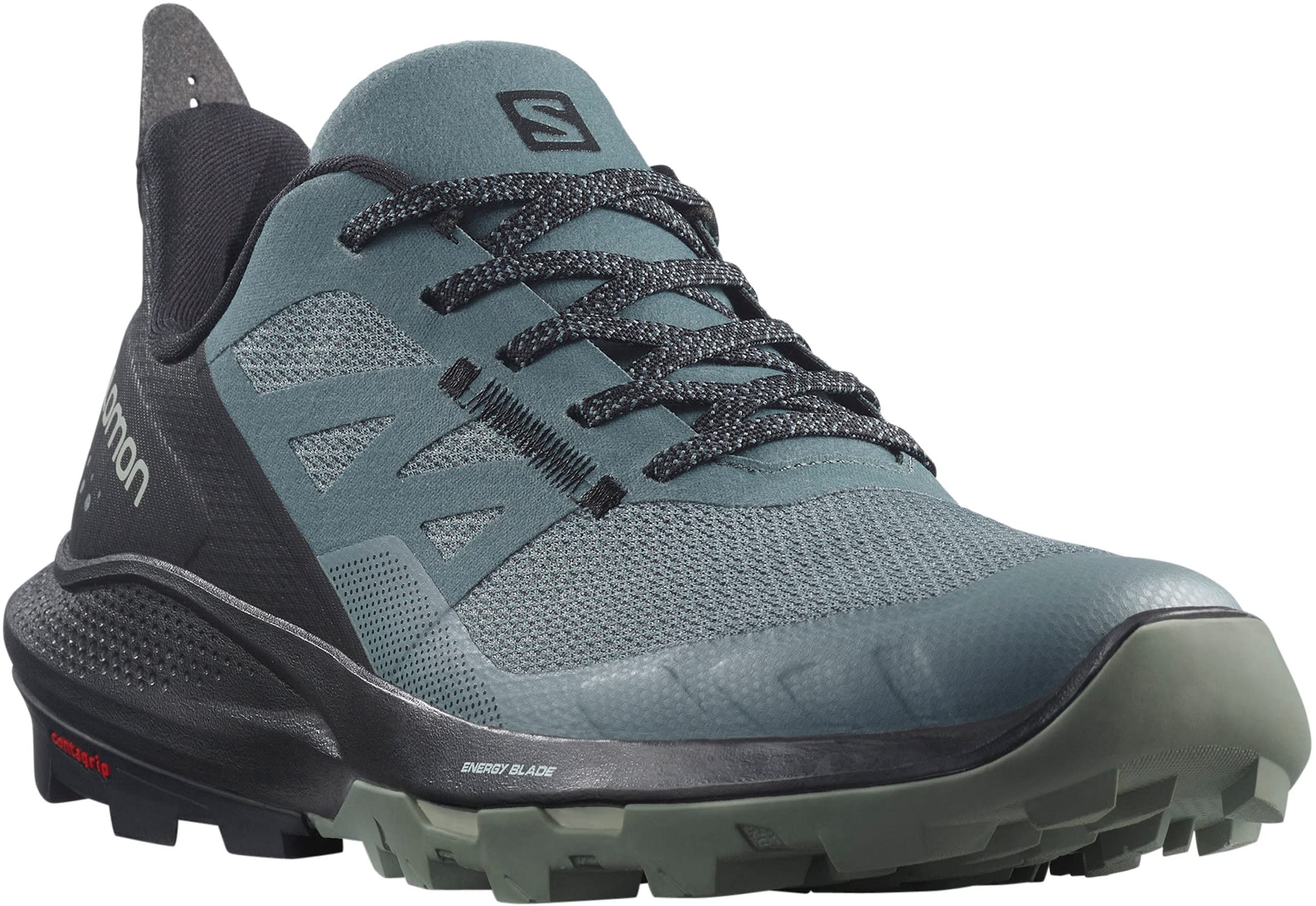 Salomon Women's OUTPULSE Hiking Shoes for Women, Stormy Weather/Black/Wrought Iron, 8