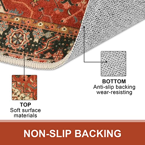 Collive Indoor Door Mat Retro Floor Mat, Non Slip Washable Doormat Quickly Absorb Welcome Mats Low Pile Door Mats Inside Entryway Carpet Front Door Rug for Entrance - 24" x 36"