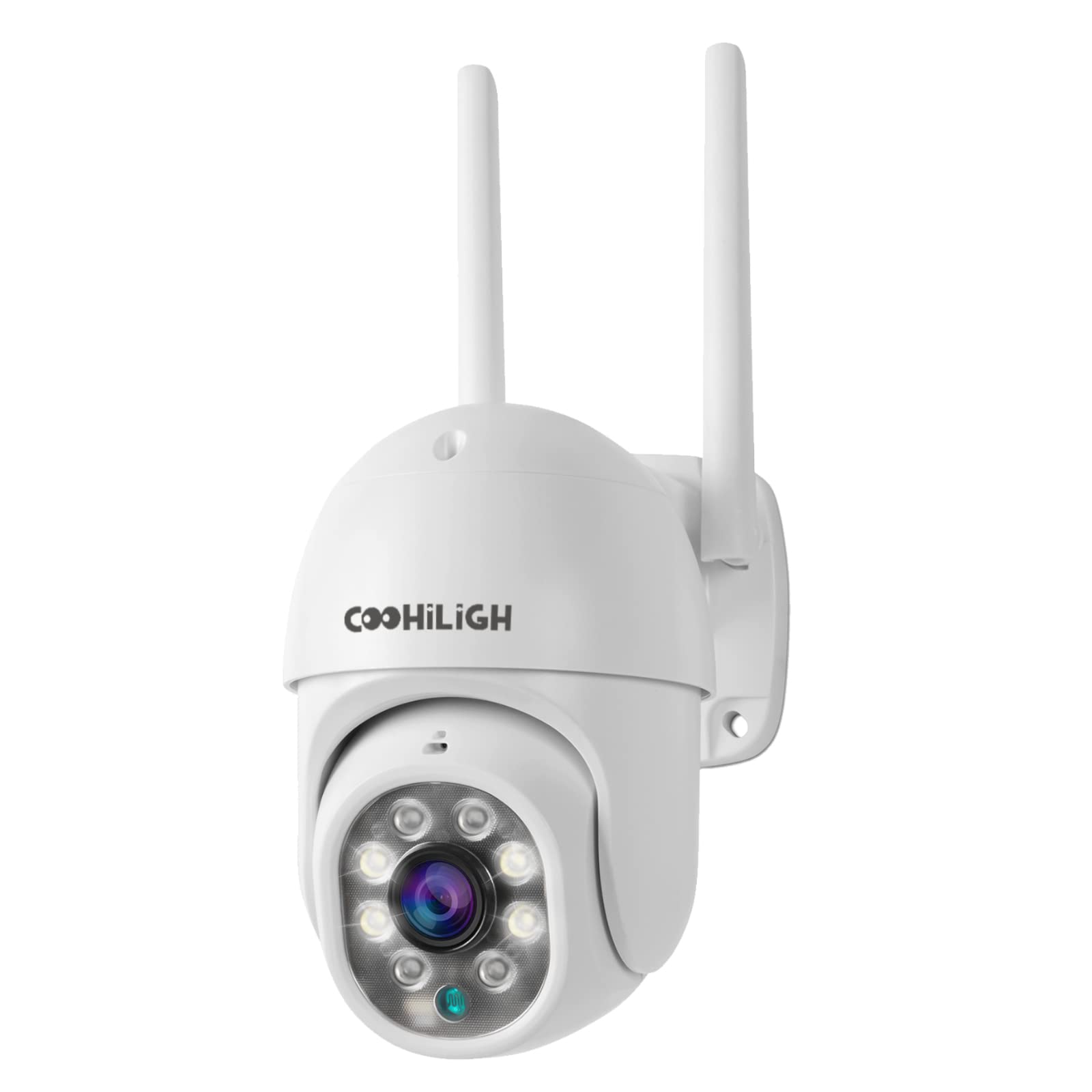 COOHILIGH Security Camera Outdoor 5MP, with 360° View 8X Zoom PTZ, NVR,Two-Way Audio,Motion Detection Alarm, Color/Infrared Night Vision for Security Surveillance Outside (White)