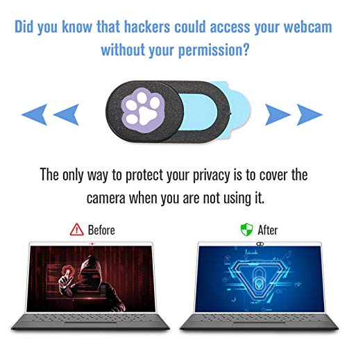 DIKACA Linux Laptop 18 pcs Privacy Peeping Anti Paw Webcam Tablet Slide Desktop Protector Blocker Thin Complete Anti-Hacking Compatible Voyeur Ultra for Cartoon Laptop Laptop Accessories