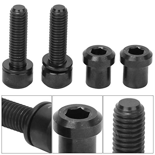 Bicycles Bolts Replacement Accessories wear-Resistant 4PCS Alloy M5*18 Stem Screws Set for Trail Riding for School Sports(Black)