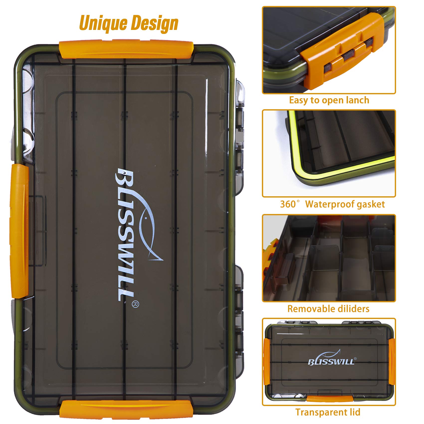 BLISSWILL Fishing Tackle Backpack with Two 3700 Fishing Tackle Boxes