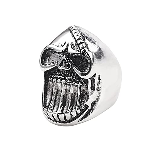 COLORFUL BLING Creative Skull Head Bottle Opener Ring Gothic Punk Skeleton Head Beer Bottle Opener for Men Women Party-12