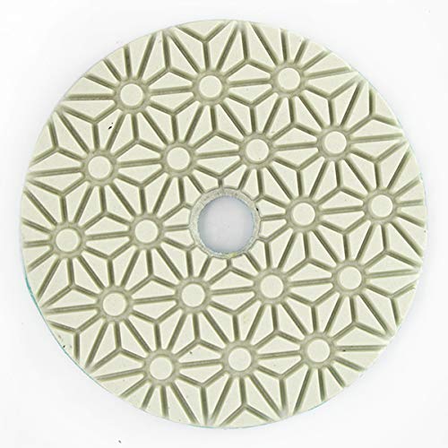 FINGLEE DT 4 inch 3 Steps Diamond Dry Polishing Pad Diamond Resin Discs for Granite Marble Quartz (5pcs Grit2)