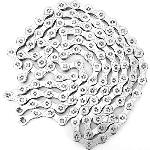 Bike Chain, 116 Links Easy Installation Ultra Light Steel Replacement Chains Accessory Durable Bicycle Chain, for Road Bikes
