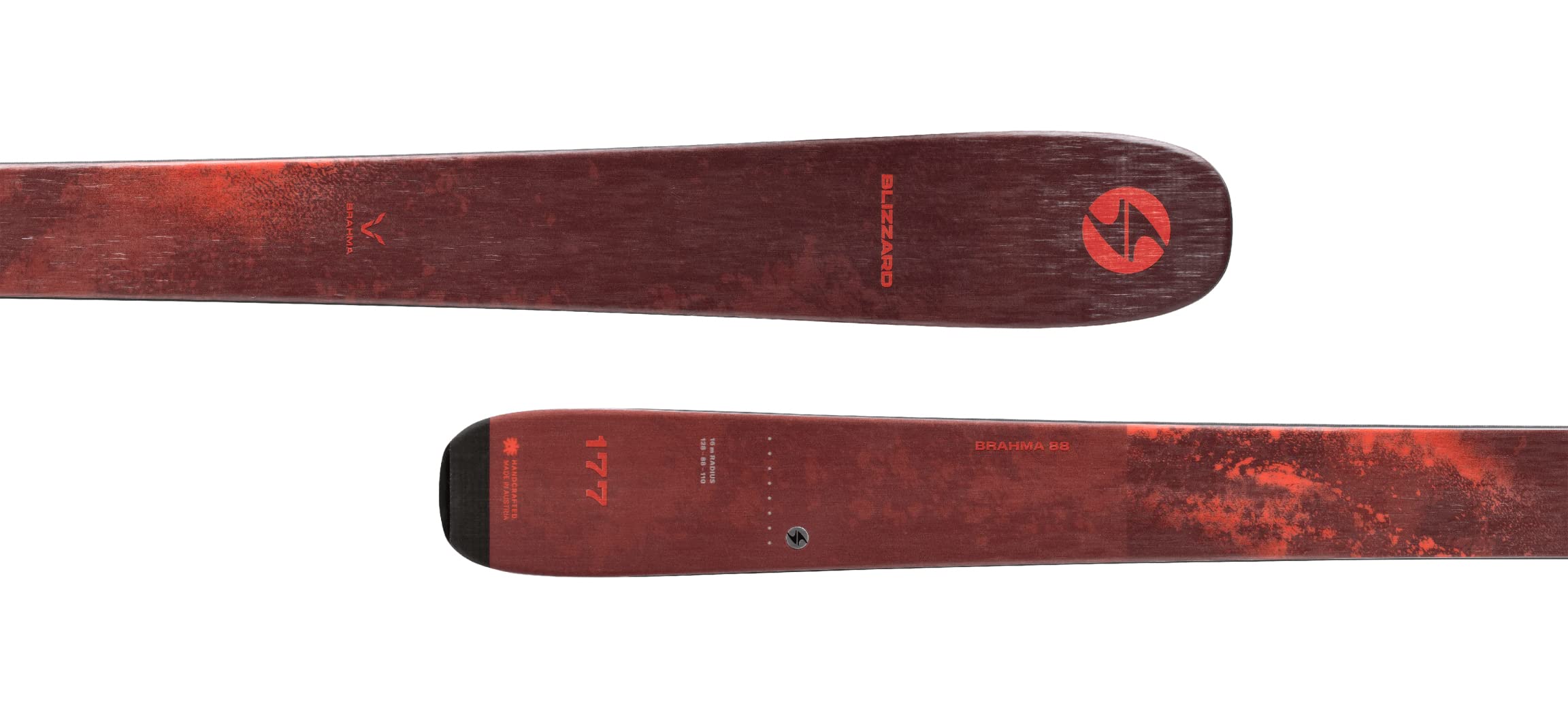Blizzard Men's 8A225200001 Brahma 88 All-Mountain Freeride Red Skis (Bindings Not Included), Size 177