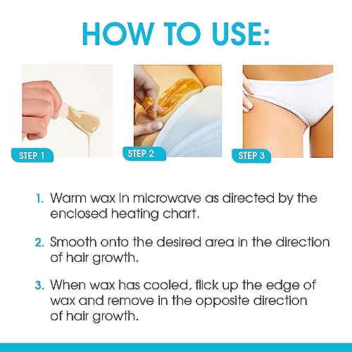 SURGI WAX Brazilian Hard Wax Kit 4oz, Waxing Kit for Hair Removal with pre-elipation Oil (82563)