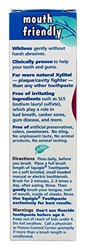 Squigle Enamel Saver Toothpaste, Canker Sore Treatment and Prevention, SLS Free Toothpaste, 36% Xylitol Toothpaste, Prevents Cavities, Perioral Dermatitis, Bad Breath, Chapped Lips - 1 Pack