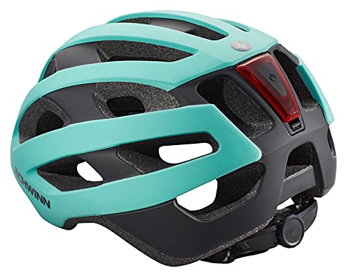 Schwinn LED Insight ERT Bike Helmet for Youth Boys Girls, Front & Rear LED Lights, Can Fit Head Circumference 54-58 cm, 19 Air Vents, Adjustable Strap, Medium Blue