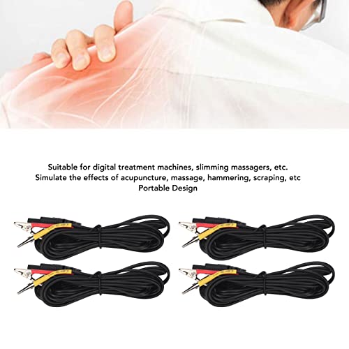 Clip Electrode Test Cord, TENS Electrode Wire 5pcs for Slimming Massager for Digital Therapeutic Machine