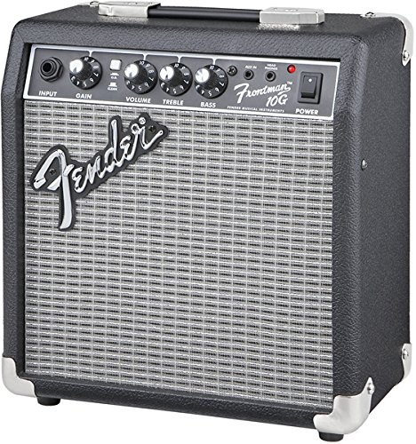 Fender Frontman 10G Guitar Combo Amplifier - Black Bundle with Instrument Cable and Picks