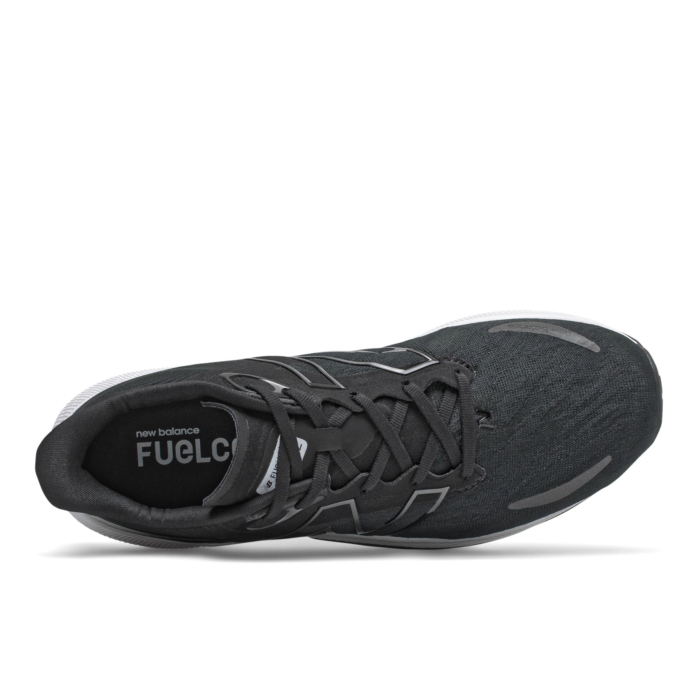 New Balance Men's FuelCell Propel V3 Running Shoe, Black/White, 14