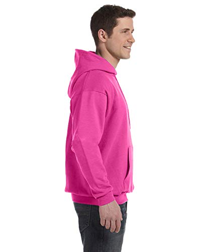 Hanes Unisex EcoSmart® 50/50 Pullover Hooded Sweatshirt M Wow Pink