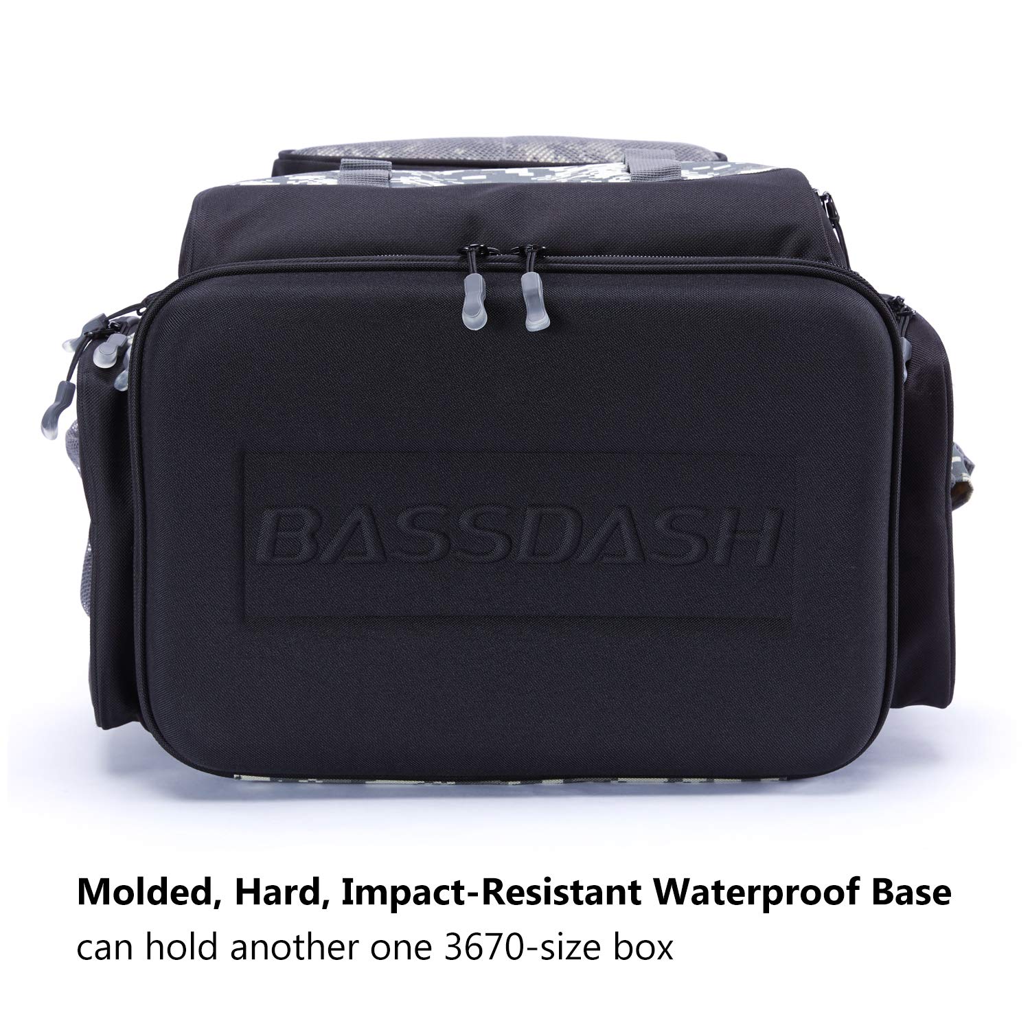 BASSDASH Fishing Tackle Backpack Water Resistant Lightweight Tactical Bag Soft Tackle Box with Rod Holder and Protective Rain Cover