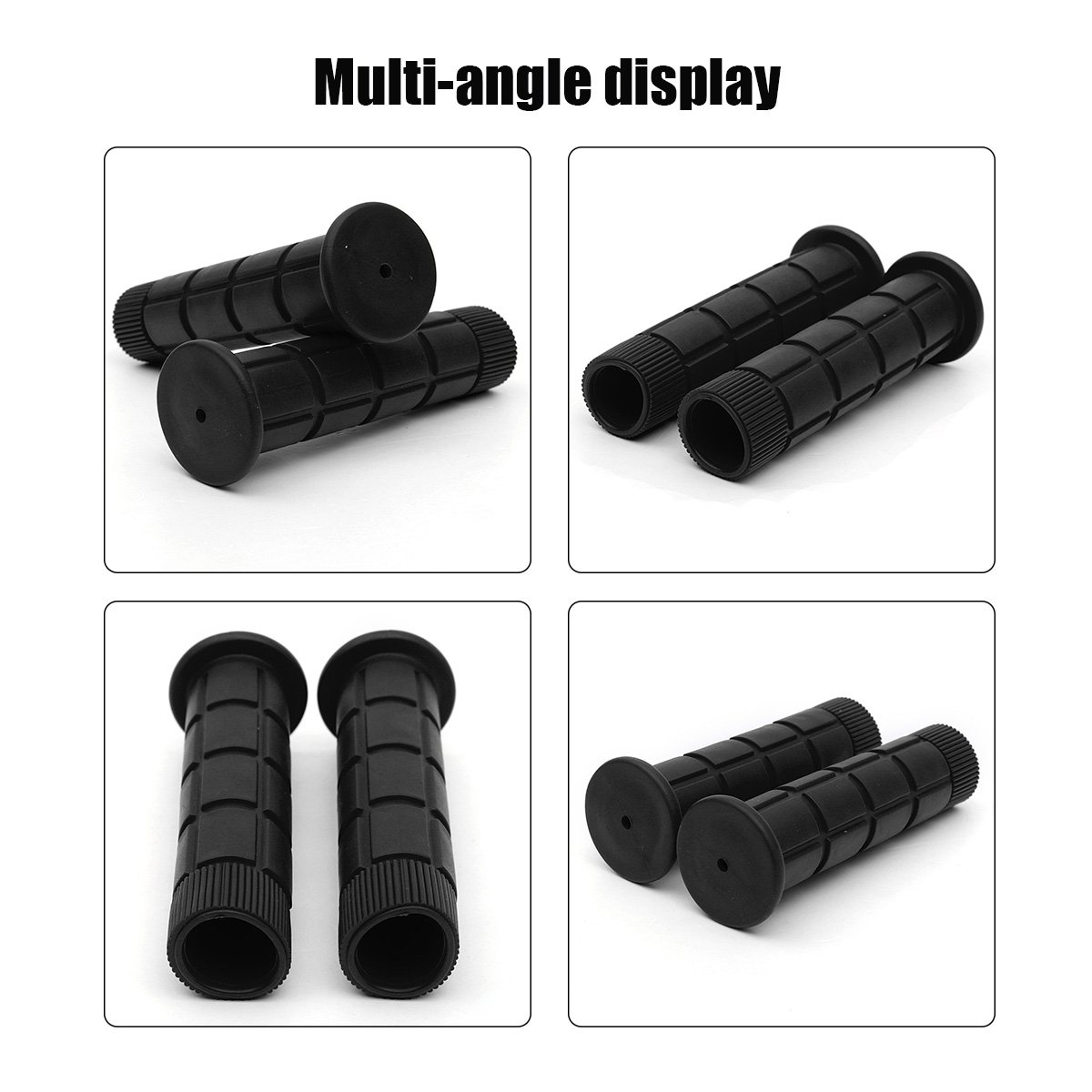 Bike Handle Grips BRGOOD Handlebar Grips Non-Slip Rubber Bicycle Grips for Adults Fits Mountain Cruiser Scooter Foldable Bicycle Tricycle BMX MTB