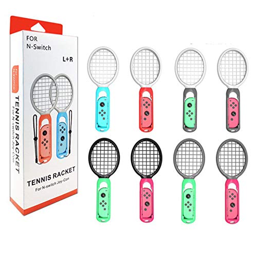 Tennis Racket for Nintendo Switch Joy-con,Grips for Switch Joy-con, Fit Somatosensory Games like Mario Tennis Aces - Two Pack