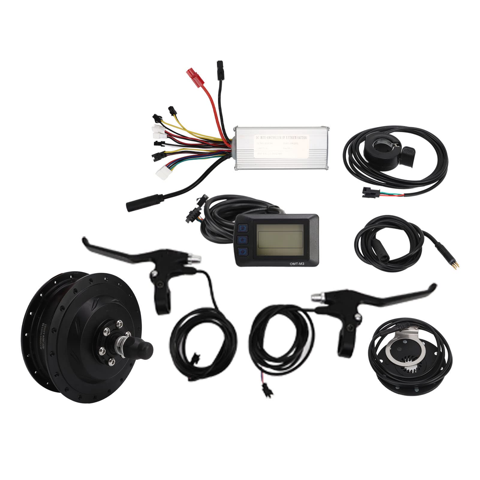 Bicycle Hub Motor Wheel Kit, Lightweight 48V 500W Electric Bike Conversion Kit (for 27.5in Rim Spokes)