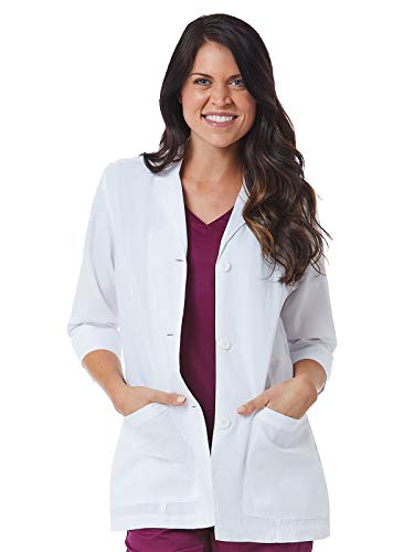Red Panda Maevn Women's 3/4 Sleeve Lab Coat(White, Small)