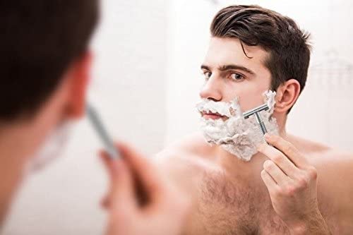 Swedish Platinum Bladed Double Edge Razor Kit for Zero Irritation - Stainless Steel Safety Razor Kit for Comfortable Wet Shaving with 5 Swedish Platinum Super Blades by grace & stella (5 Blades)