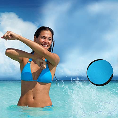 PMUYBHF 2/4 Pcs Water Jumping Ball 2.17 Inch Water Bouncing Ball Skipping Beach Ball Toys Pool Accessories Gift Outdoor Games Activities (Blue Green)
