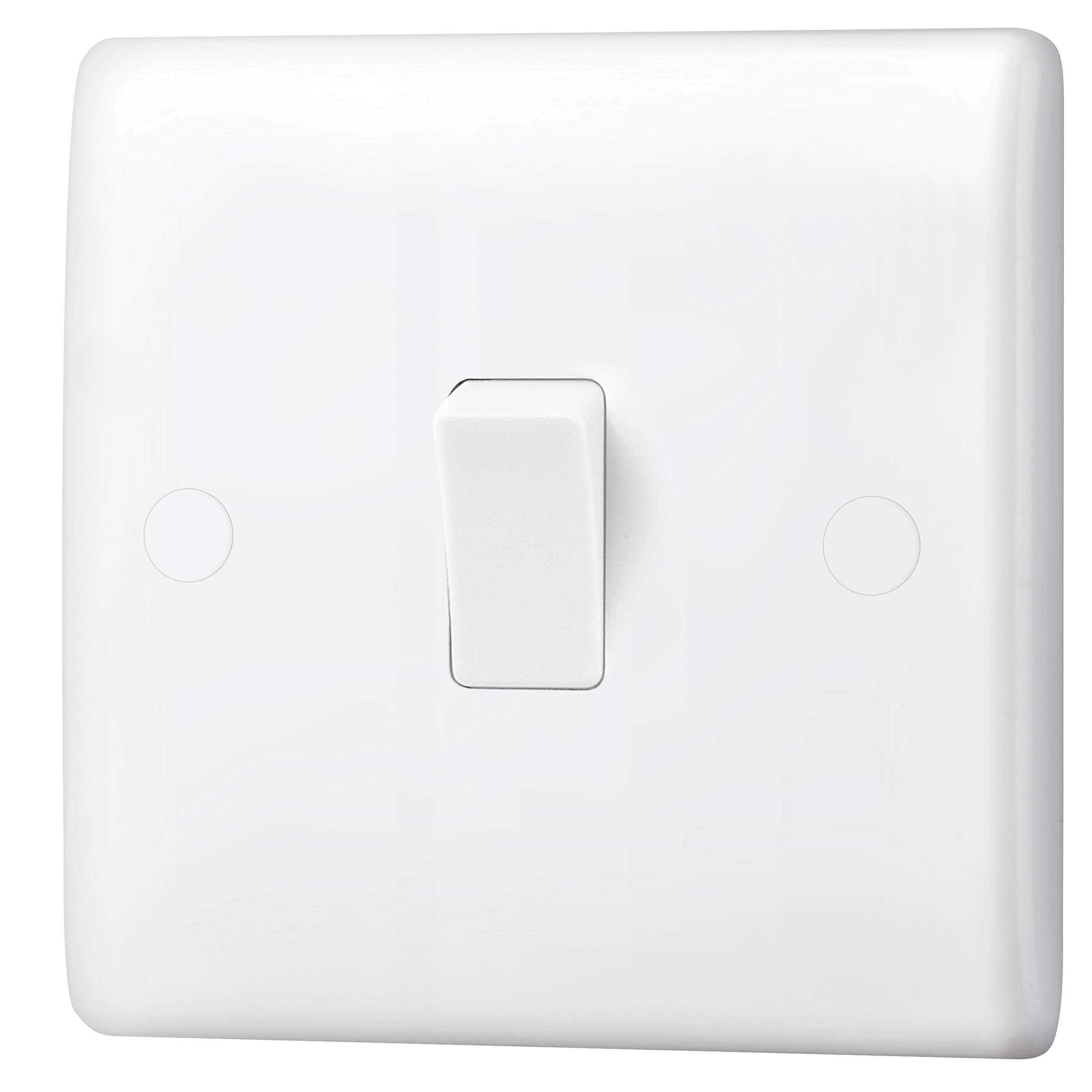 BG Electrical 843-01 Triple Light Switch, White Moulded, 2-Way, 10AX