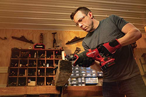 CRAFTSMAN V20 Cordless Reciprocating Saw Kit, 3,000 RPM, 14.5 inch, Battery and Charger Included (CMCS300M1)