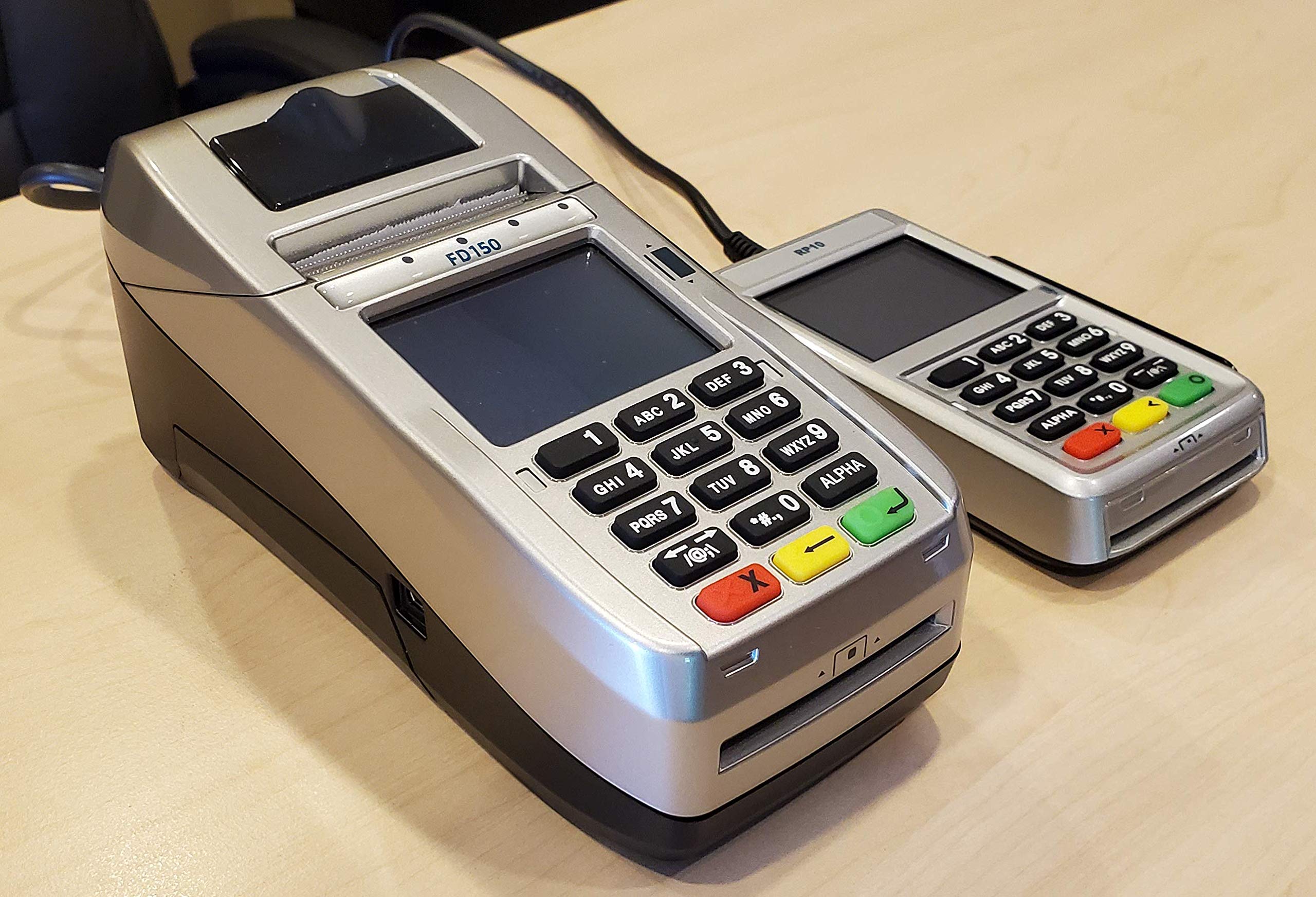 First Data FD150 EMV Credit Card Terminal and RP10 PIN Pad with Wells 351 Encryption Bundle