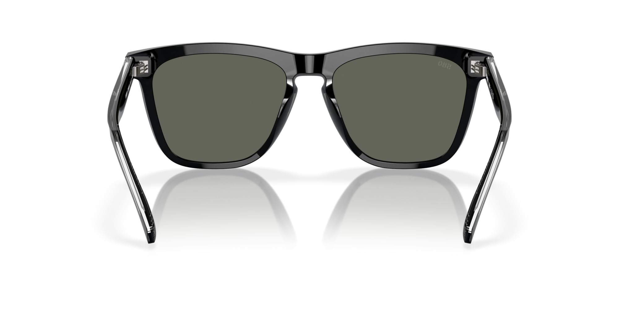 Costa Del Mar Womens May Round Sunglasses, Shiny Black/Blue Mirrored Polarized-580G, 57 mm