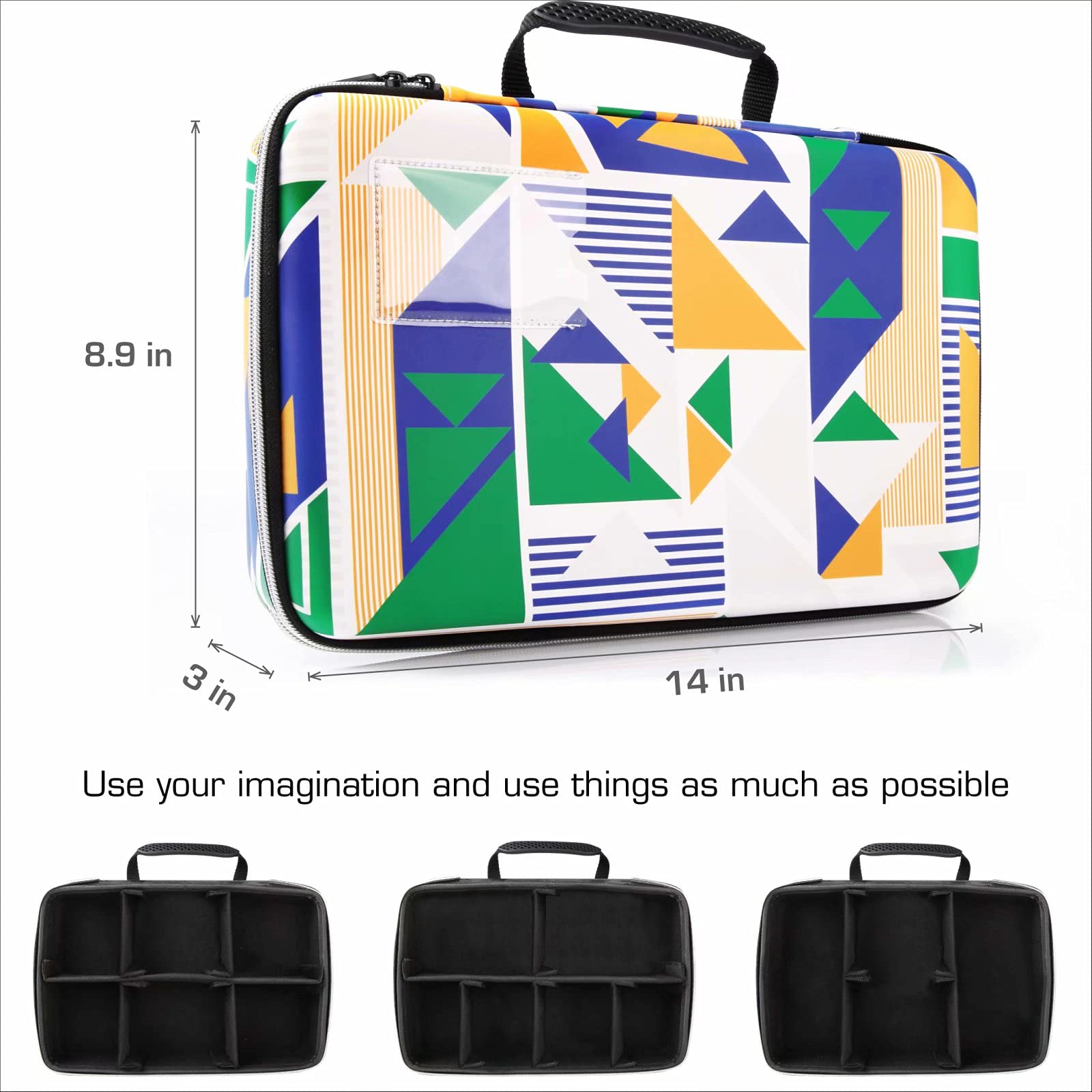 Surdarx Large 2300+ Playing Cards Case Portable Organizer Travel Game Cards Case for Pokemon, UNO, C. A. H, Main Card Game, Phase 10, Dominion, Munchkins (Happy Life)